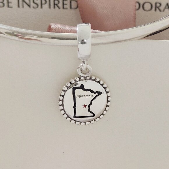 Pandora | Jewelry | Pandora Minnesota Map Exclusive Dangle Charm S925 ...